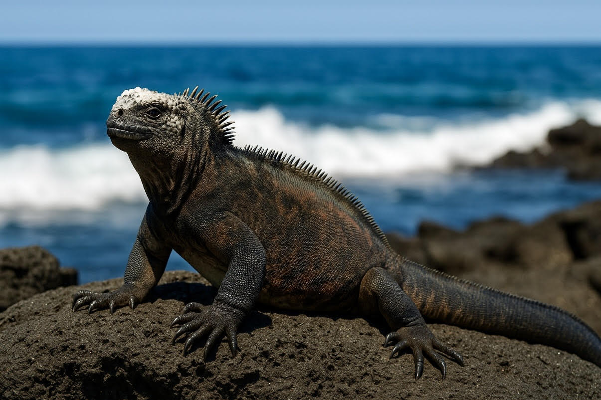 První zprávy - Domácí - Leguán mořský: jediný „oceánský“ ještěr světa z ...